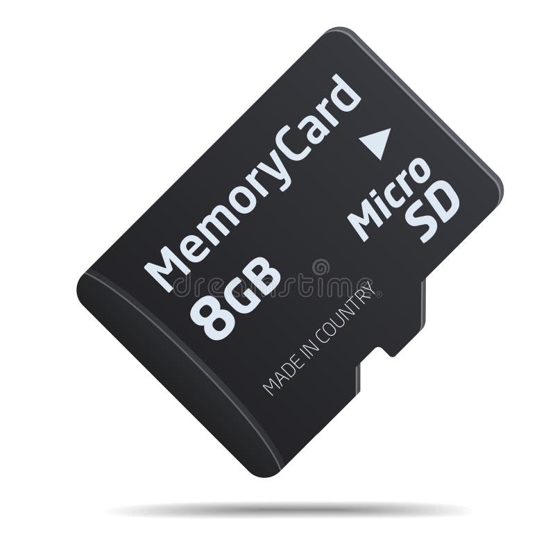 Micro SD memory card stock vector. Illustration of icon - 80396783