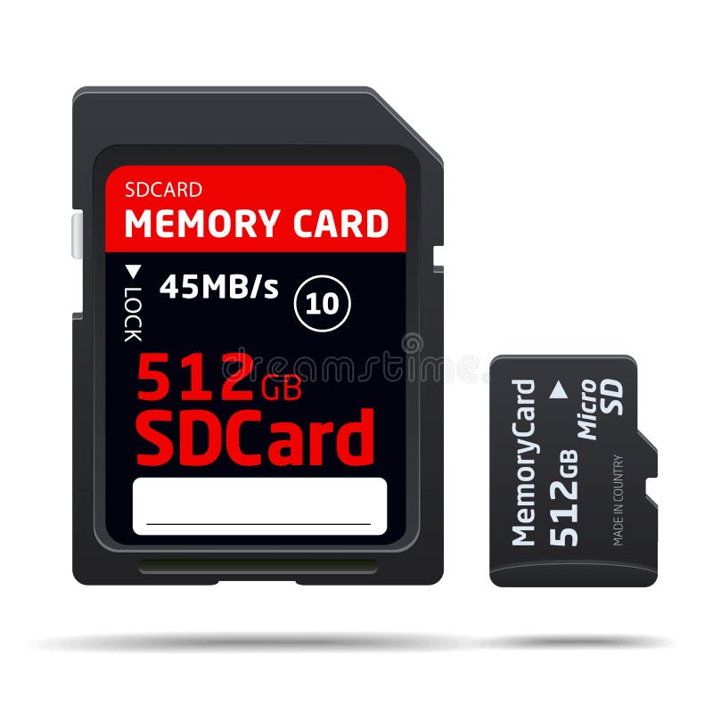 Micro SD memory card stock vector. Illustration of icon - 80396783