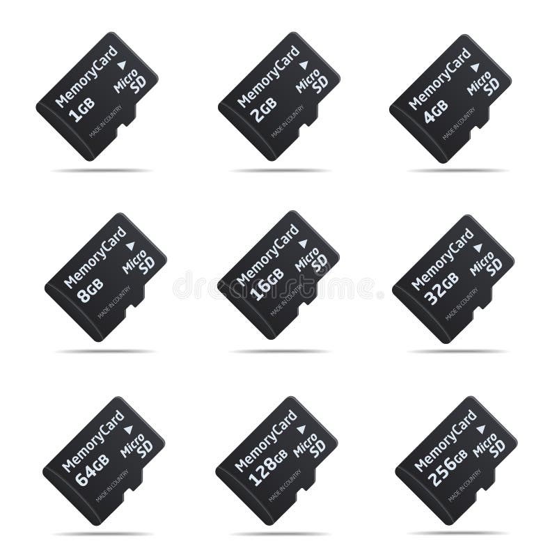 Micro SD memory card stock vector. Illustration of future - 80396448