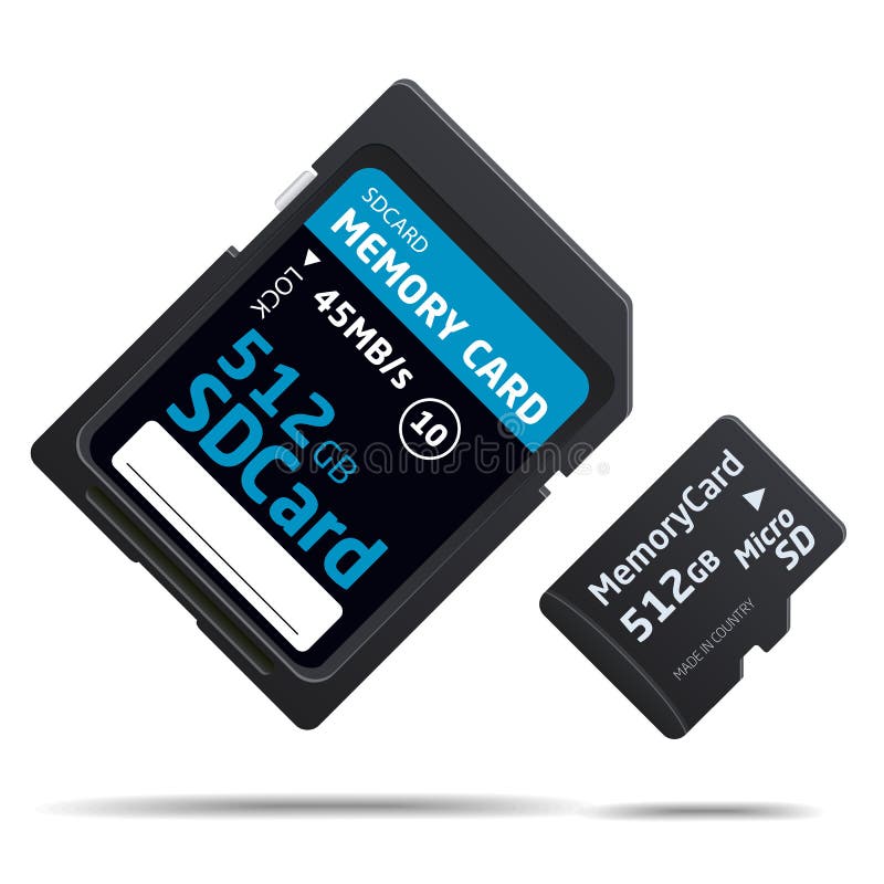 Micro SD memory card stock vector. Illustration of icon - 80396783