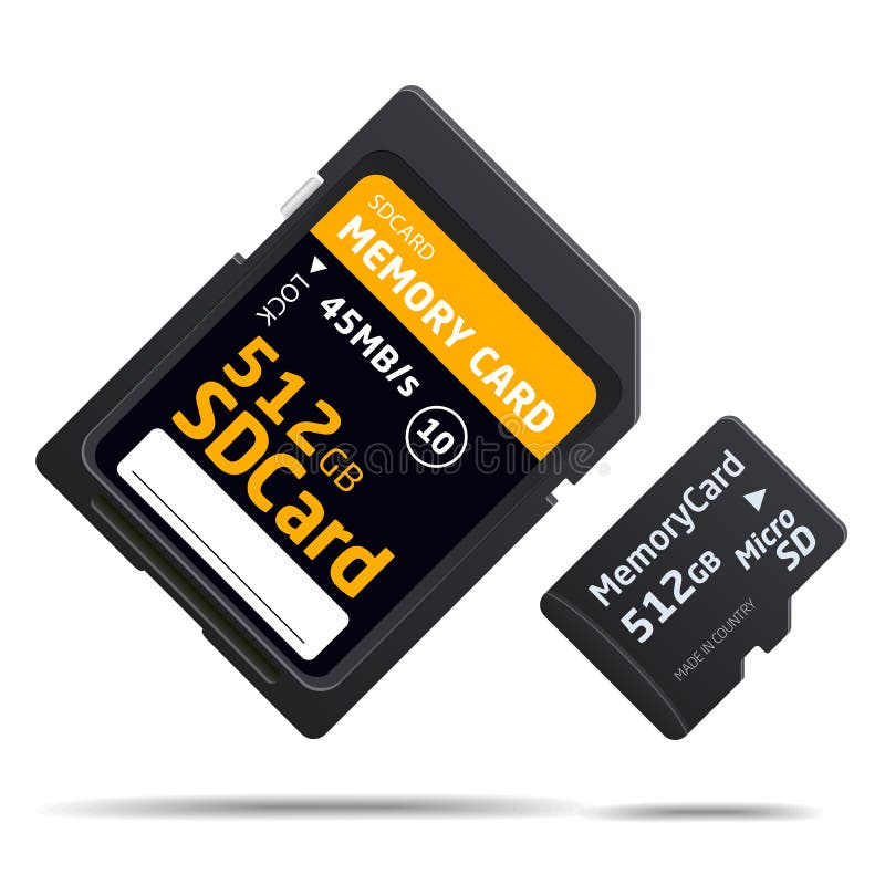 Micro SD memory card stock vector. Illustration of micro - 80396572