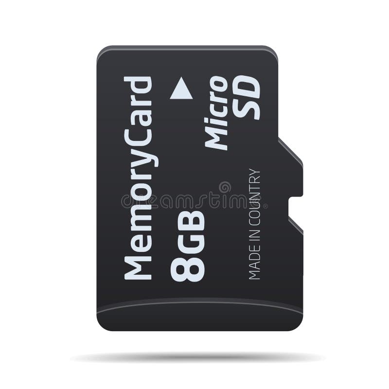 Micro SD memory card stock vector. Illustration of adapter - 80396579