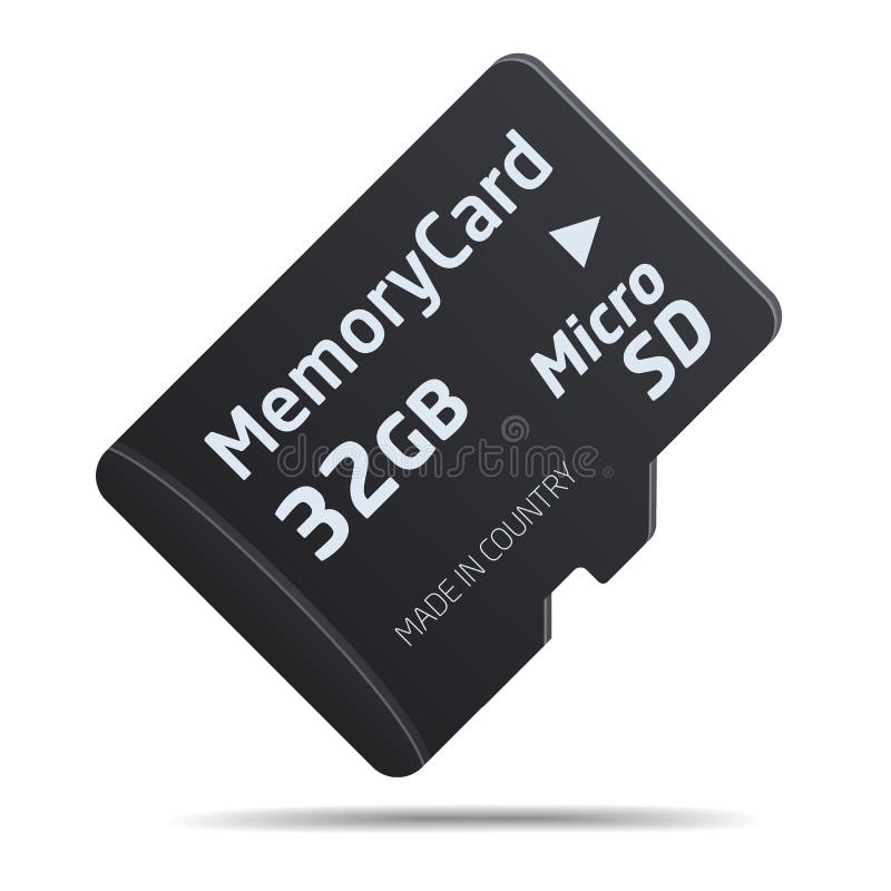 Micro SD memory card stock vector. Illustration of micro - 80396610