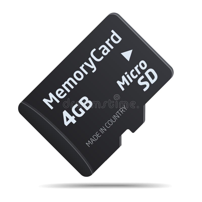 Micro SD memory card stock vector. Illustration of memory - 80396361