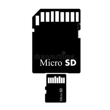 Micro sd stock vector. Illustration of graphic, mobile - 85110682