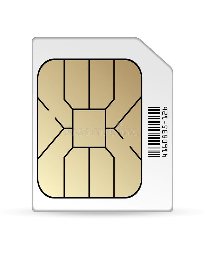 Micro Sim card stock vector. Illustration of contact - 156701854