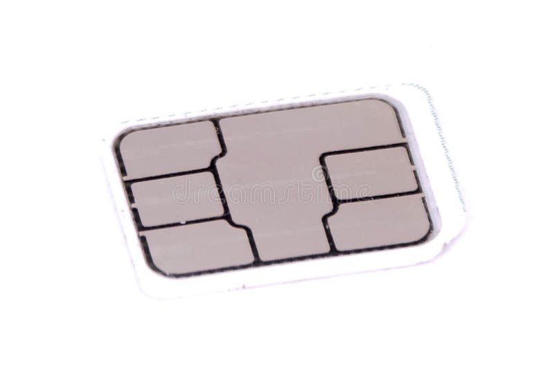 Micro SIM Card Macro on White Blackground Isolated Stock Photo - Image ...