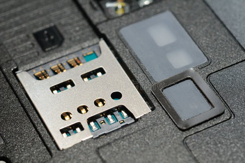 Micro sim card slot stock photo. Image of phone, card - 25736216