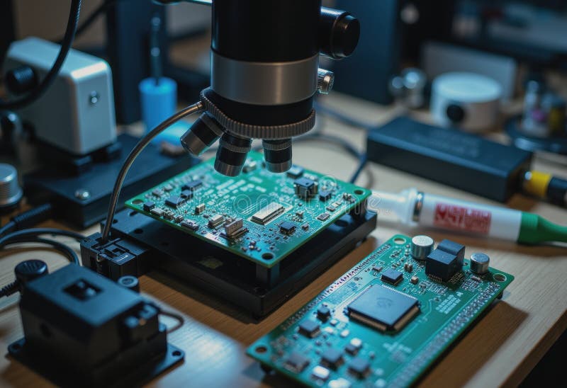 Micro-soldering Electronics Bench with a Microscope for Detailed Work ...
