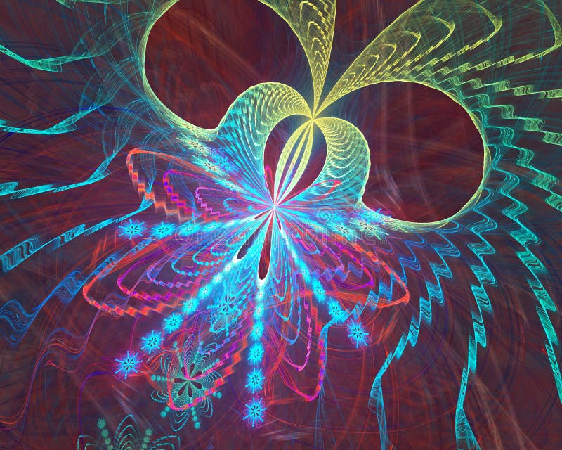 Micro Space. Fractal Background Stock Illustration - Illustration of ...