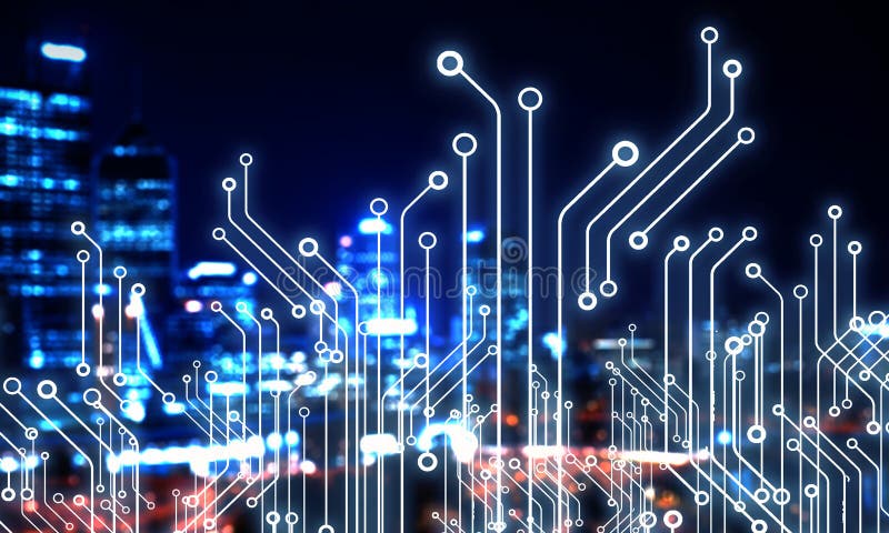 Micro Technology Background Stock Illustration - Illustration of gray ...