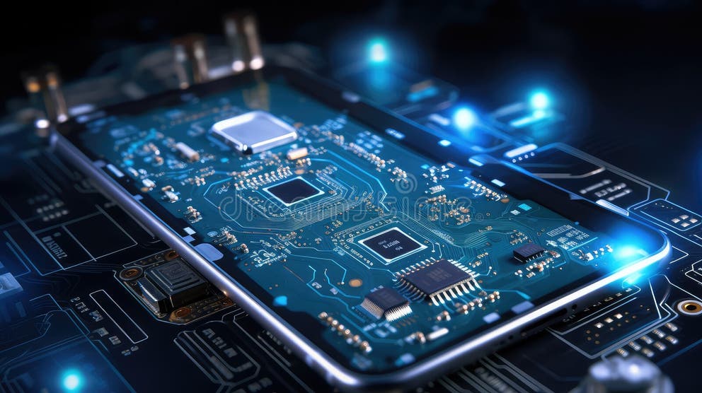 Micro technology chip stock illustration. Illustration of memory ...