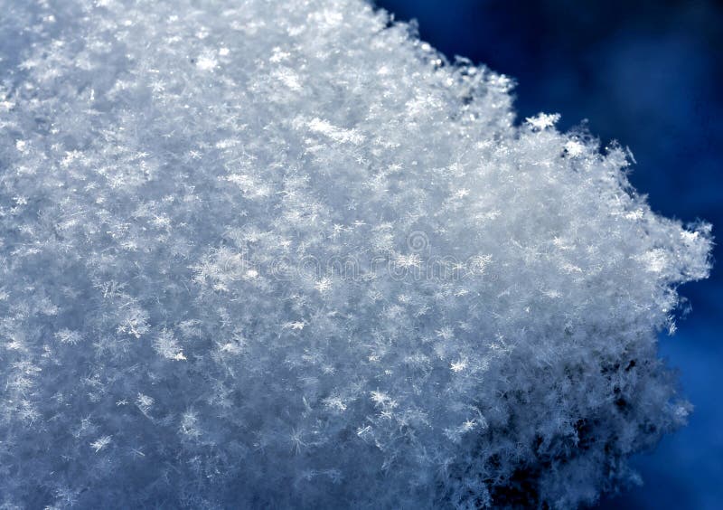 Micro-texture of the Snow, See Individual Snowflakes Stock Image ...