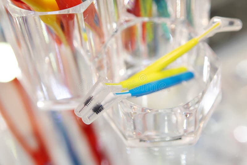 Micro Toothbrushes. Personal Oral Hygiene Tool Stock Photo - Image of ...