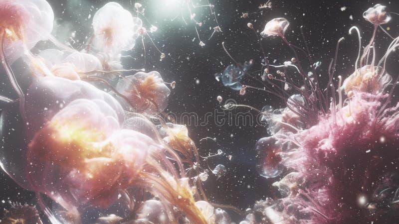 Micro Universe. Video Illustration of Micro Details and Dust. the World ...