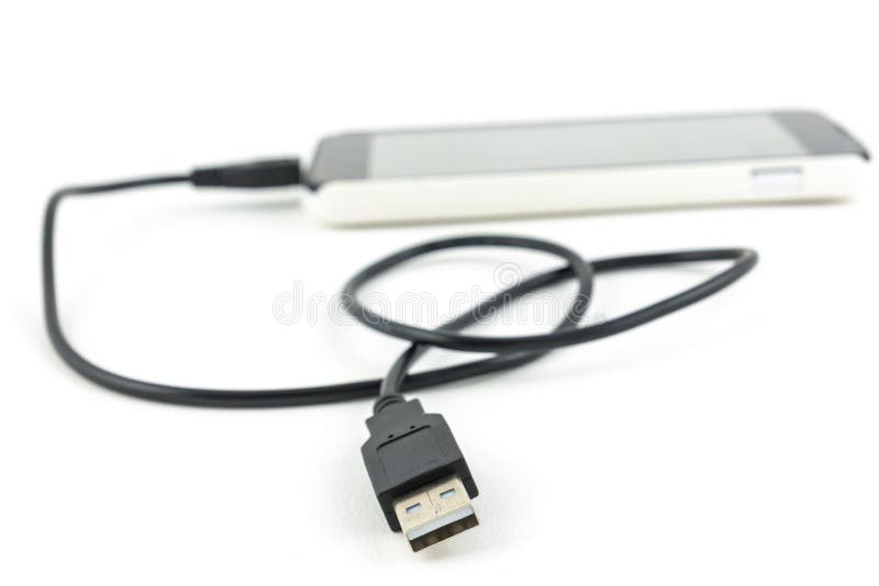 Micro Usb Cable with Smart Phone Stock Image - Image of charge, smart ...