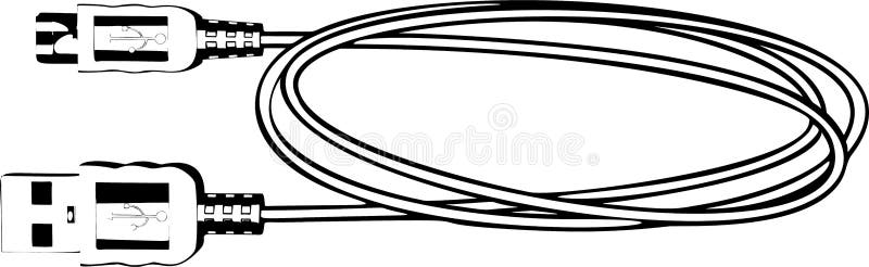 Micro Usb Cable, Usb Cable Vector Illustration Stock Vector ...