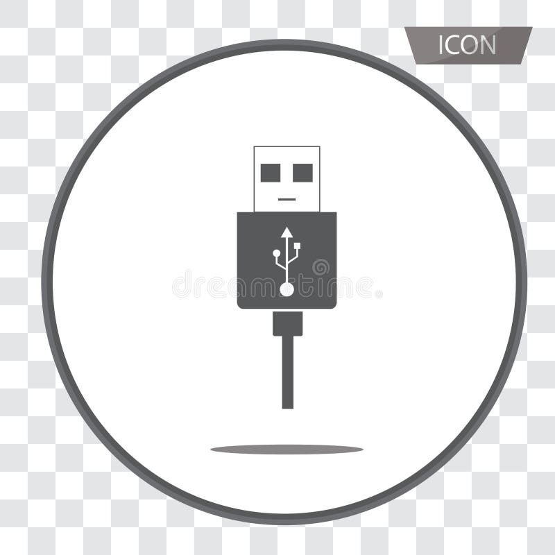 Micro USB Cables Icon Isolated On Background. Stock Vector ...