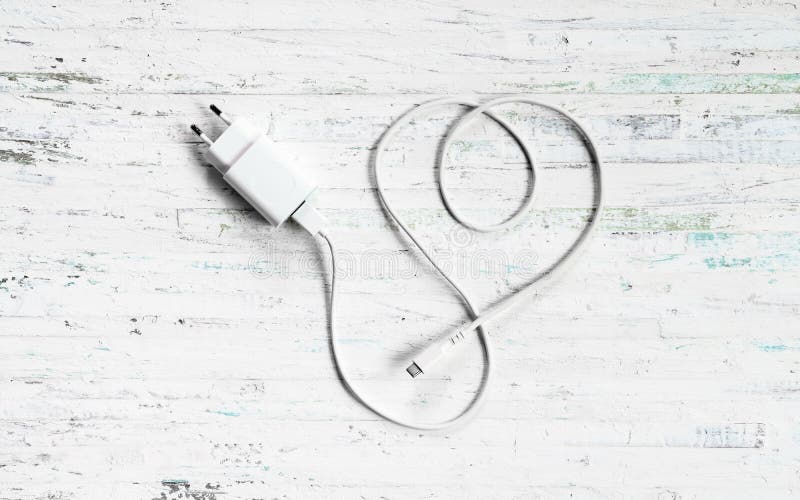 Micro Usb Charger for Handphone White Charging Cable in Form As Stock ...