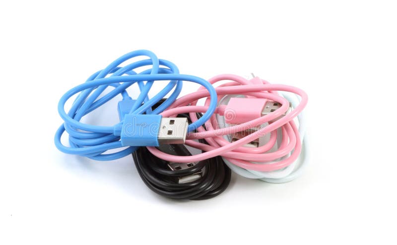 Micro USB Data Charging Sync Cable Stock Image - Image of sync, current ...