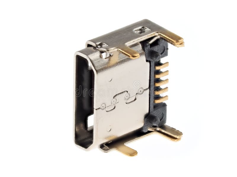 Micro USB Socket; Electronics Spare Part Stock Image - Image of ...
