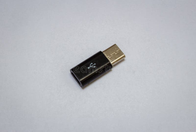 Micro USB To Type-c USB Small Adapter Stock Image - Image of equipment ...