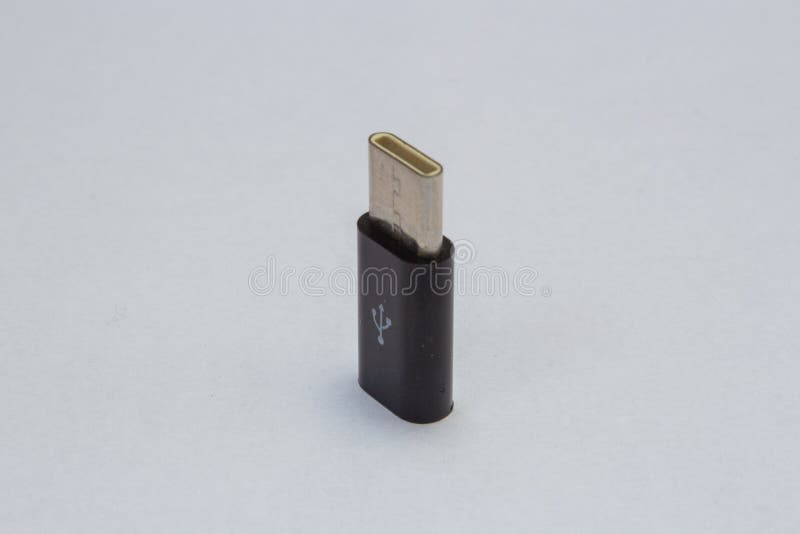 Micro USB To Type-c USB Small Adapter Stock Image - Image of small ...