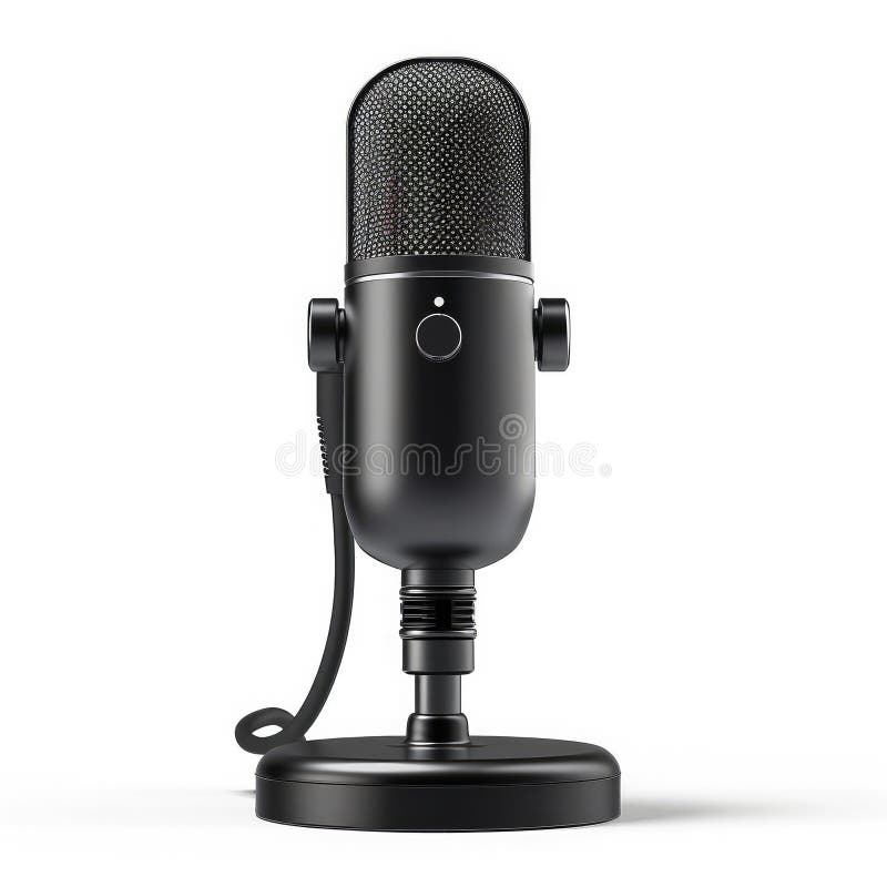 The Micro on the White Background. USB Microphone, Condenser Recording ...