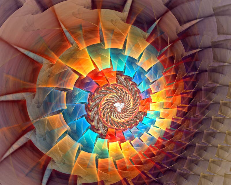 Micro White Space. Fractal Background Stock Image - Image of spiral ...