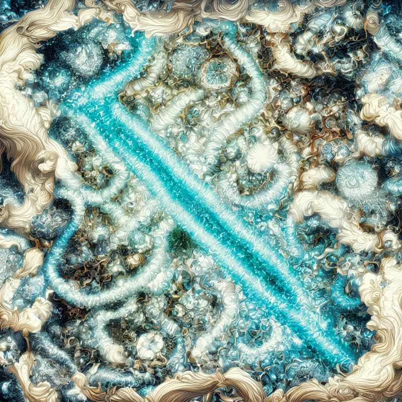 Micro World, Abstract Background Texture Stock Illustration ...