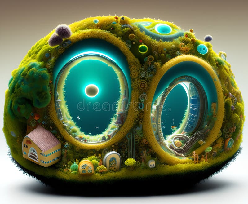 Micro World, Generative AI Illustration Stock Illustration ...