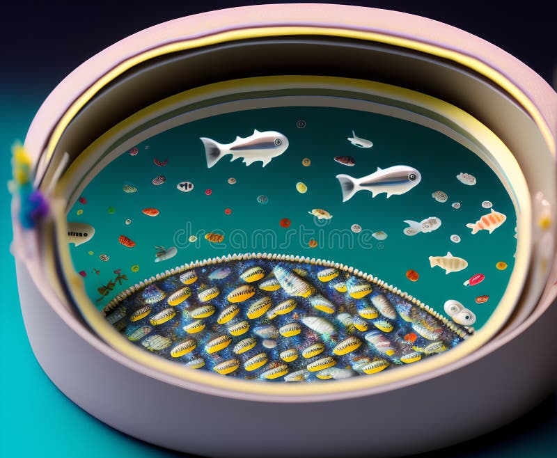 Micro World, Generative AI Illustration Stock Illustration ...