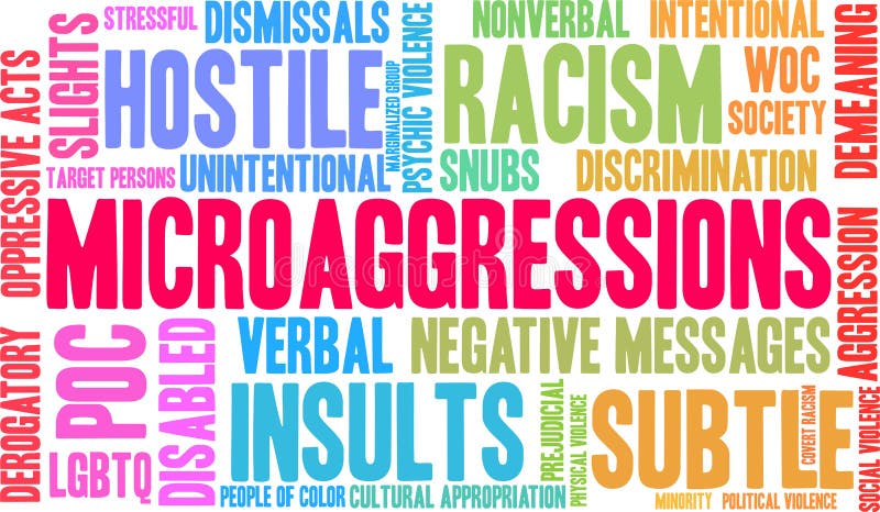 Microaggressions Word Cloud Stock Vector - Illustration of aggression ...