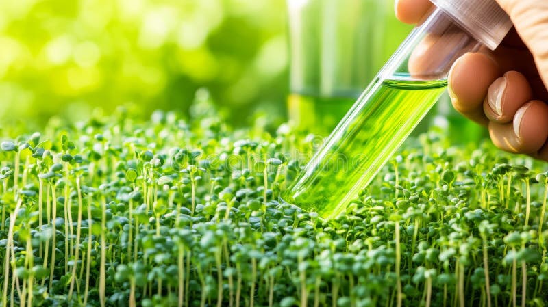 Microalgae are Being Cultivated in Petri Dishes within a Lab ...