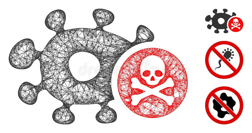 Microbe Antibiotic Polygonal Web Vector Mesh Illustration Stock ...