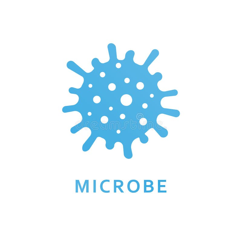 Microbe, Bacterium Icon Isolated on White, Medical Concept Stock ...