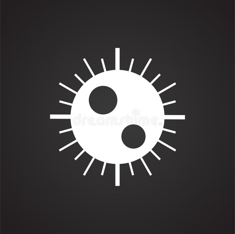 Microbe Icon on Background for Graphic and Web Design. Simple ...