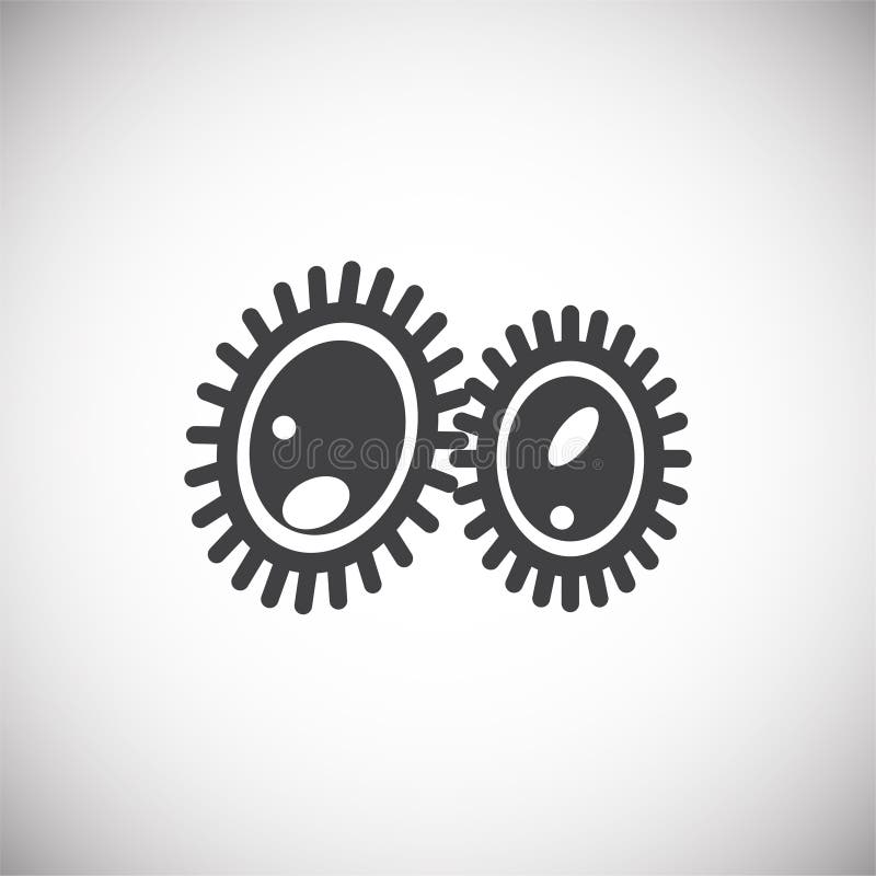 Microbe Icon on Background for Graphic and Web Design. Simple ...
