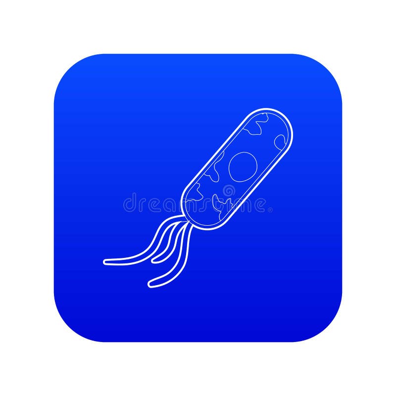 Microbe Icon. Bacterium on White Concept Symbol Design, Vector I Stock ...