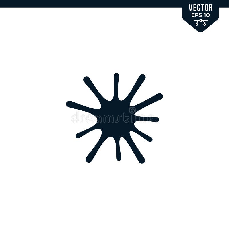 Microbe Icon Collection, Glyph Style Stock Vector - Illustration of ...