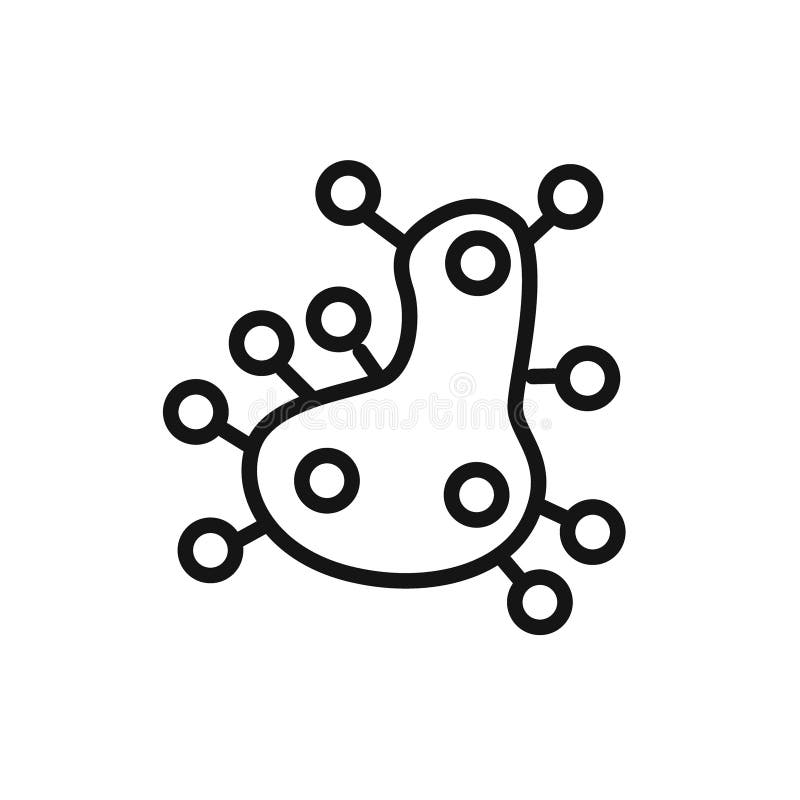 Microbe Icon Linear Vector Graphics Sign Stock Illustration ...