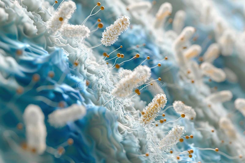 Microbes and Bacteria Under a Microscope. Microbiology. Pathogenic ...