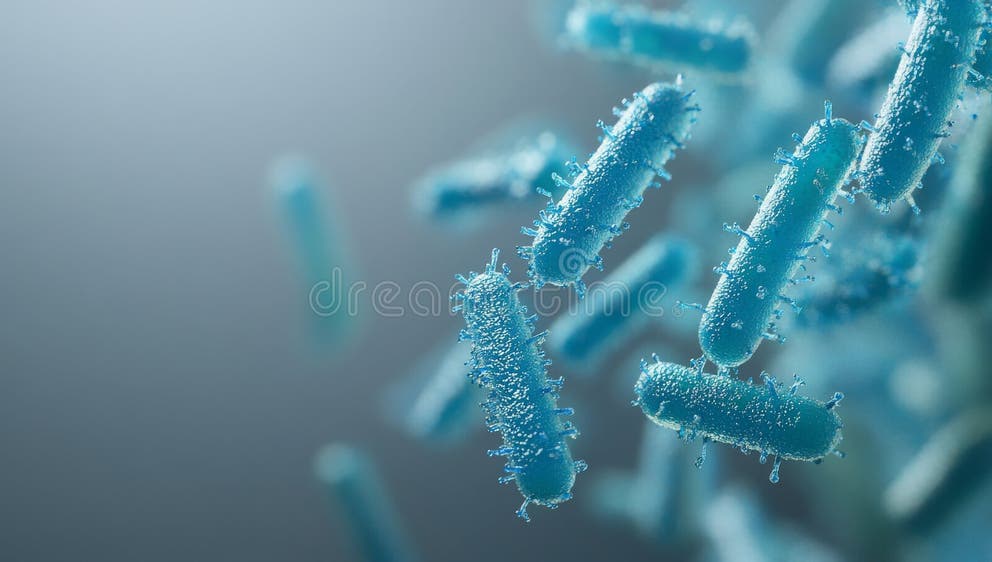 Microbes and Bacteria are Visible in a Microscopic View that Features a ...