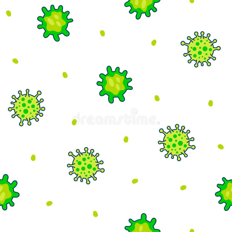 Microbes and Pathogen. Seamless Pattern Stock Illustration ...