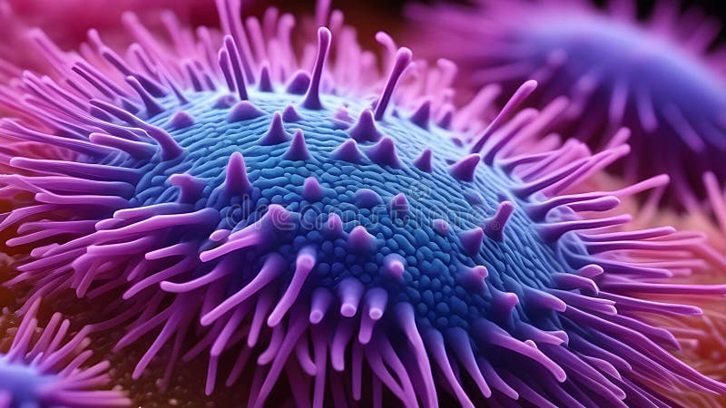 Microbes, Viruses If You Look through a Microscope. Stock Image - Image ...