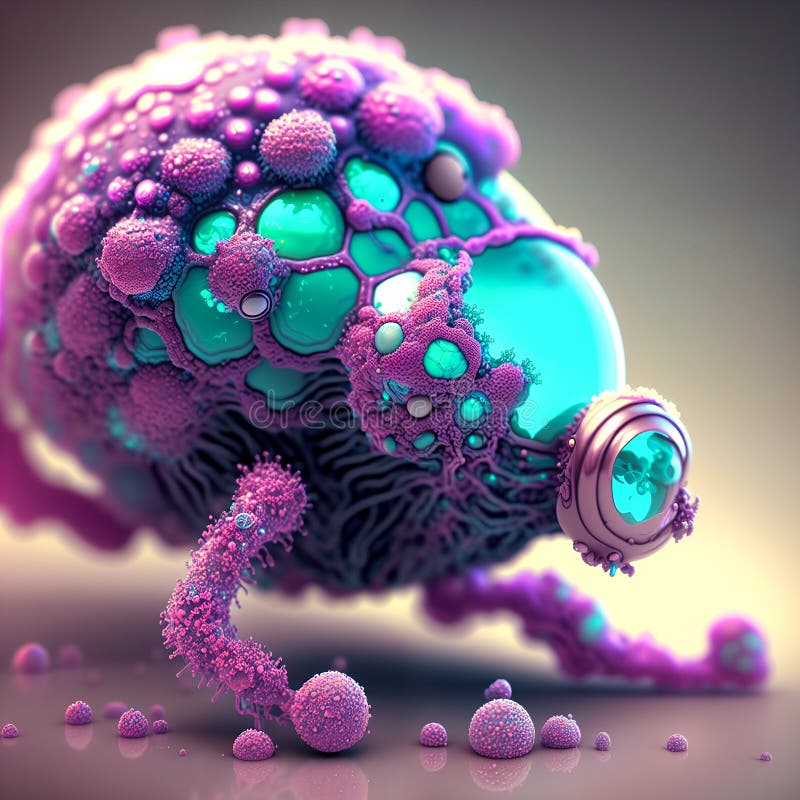 Microbes and Viruses Under the Microscope Stock Illustration ...