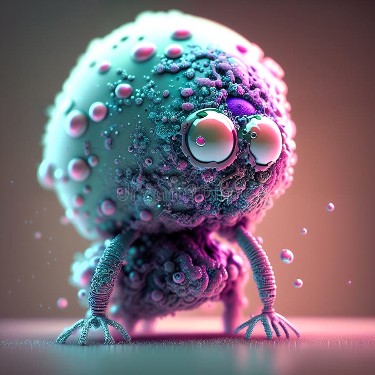 Microbes and Viruses Under the Microscope Stock Illustration ...