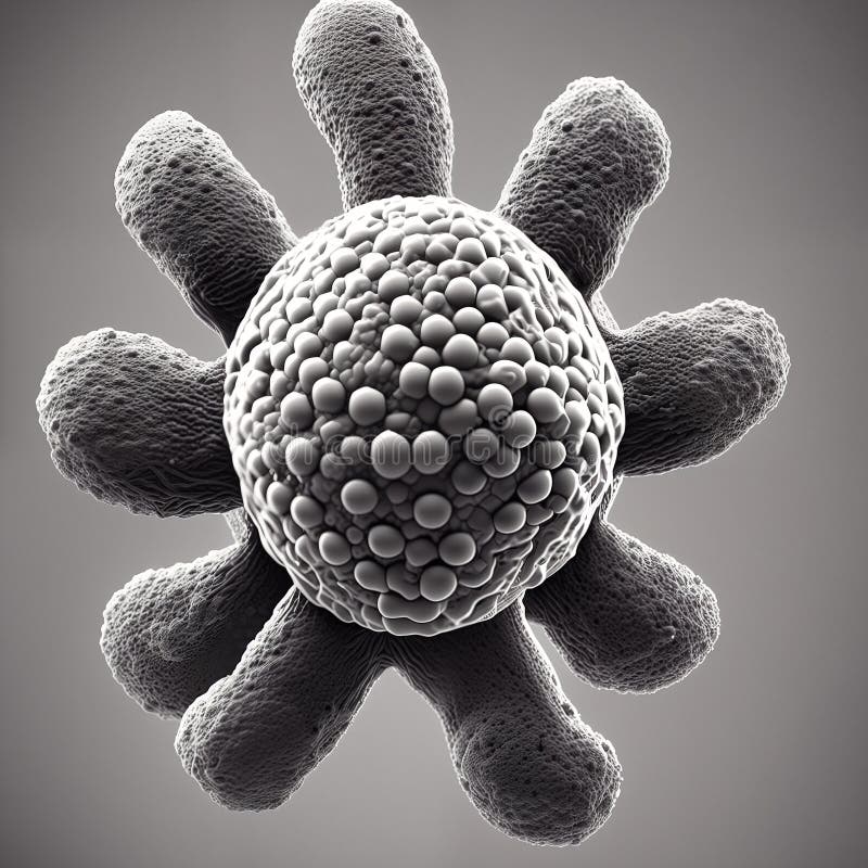 Microbes and Viruses Under the Microscope Stock Illustration ...