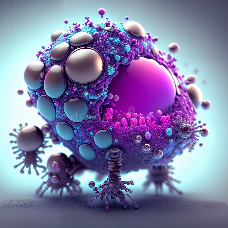Microbes and Viruses Under the Microscope Stock Illustration ...