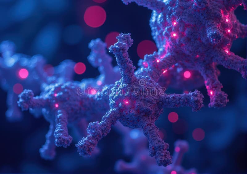 Microbial Activity Laboratory Science Image Digital Display Close-up ...